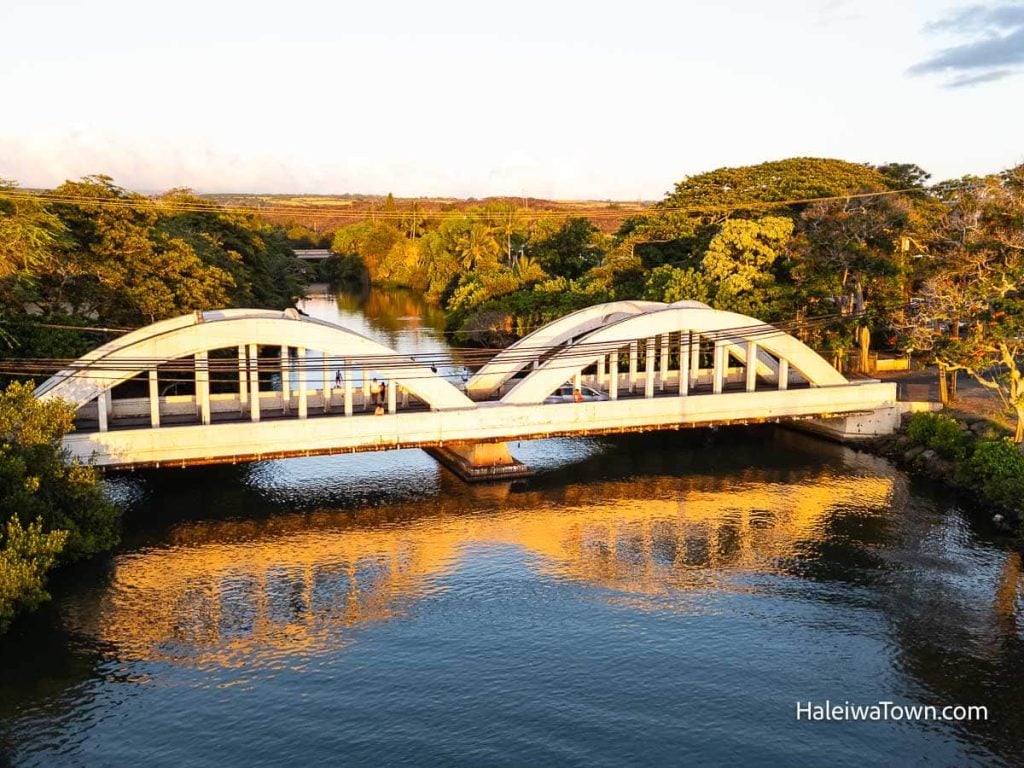 Iconic Haleiwa Rainbow Bridge on Oahu's North Shore, Hawaii - Haleiwa Town