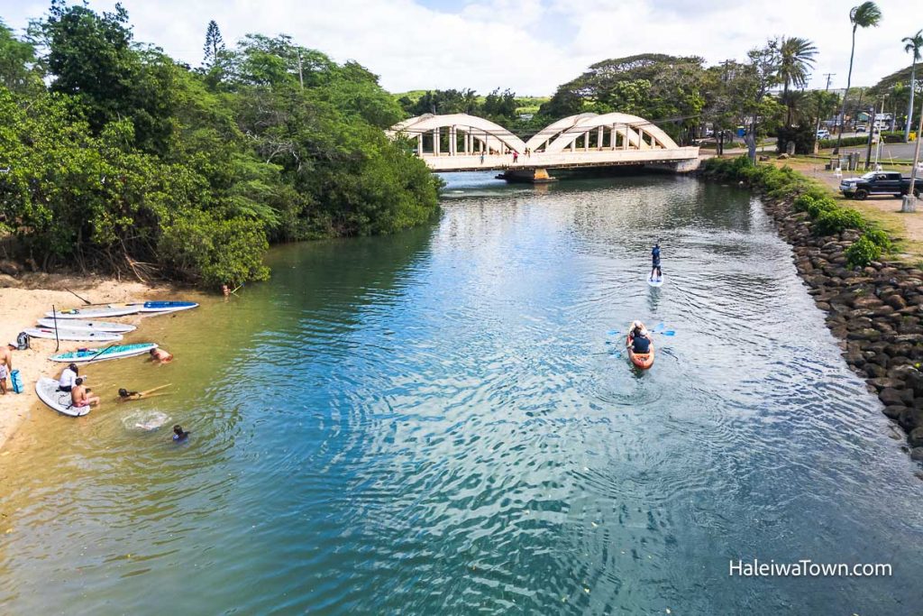 Iconic Haleiwa Rainbow Bridge on Oahu's North Shore, Hawaii - Haleiwa Town